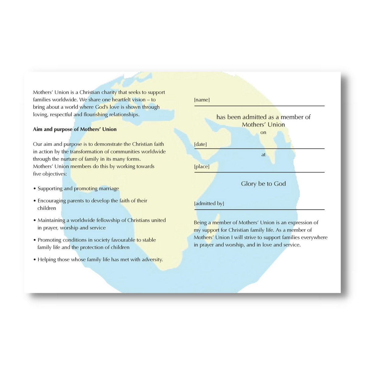 Membership Card – Mothers' Union Shop